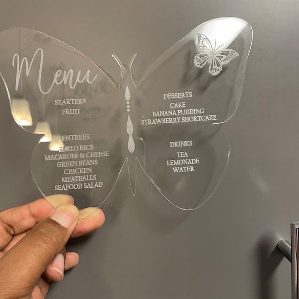 Quinceañera Menu Acrylic, Wedding Menu, Bar Menu, Clear Acrylic Menu ...