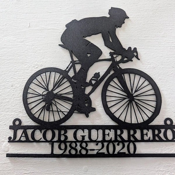 Custom Road Bike Metal Sign,man Road Bike Racing Wall Ar,personalized ...