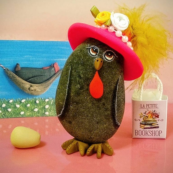 Hand Painted Natural Rock Cat. Painted Stone. Pebble Art. - Etsy