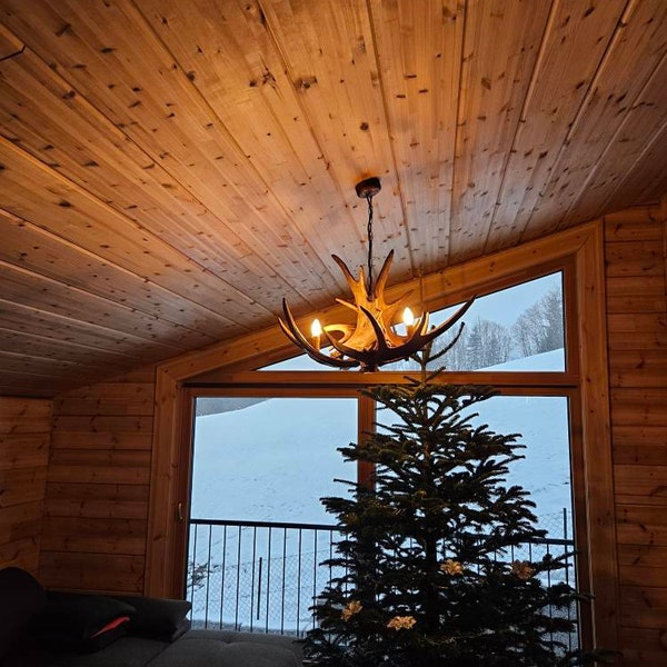 Real Moose Antler Ball Chandelier - Etsy
