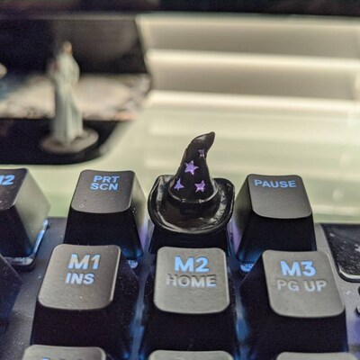 Witch Hat Backlit LED Keycaps Handmade Resin Custom Artisan - Etsy