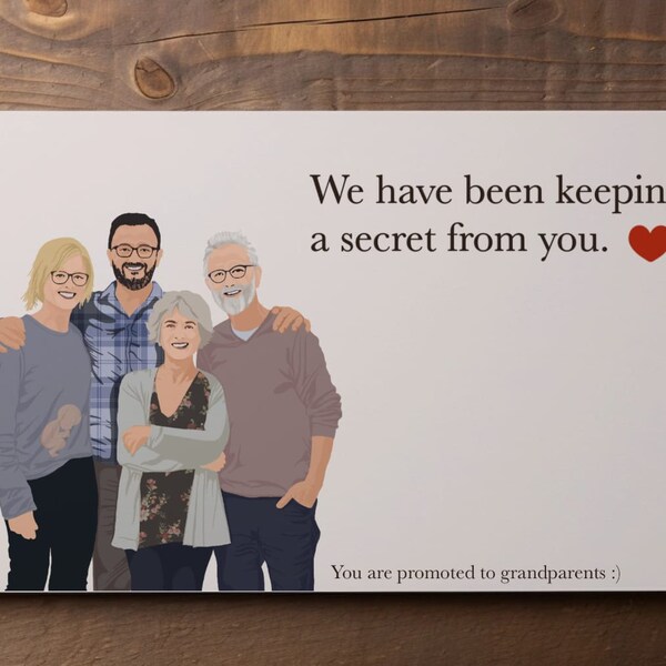 Custom Pregnancy Announcementt to Grandparents, Personalized Pregnancy ...