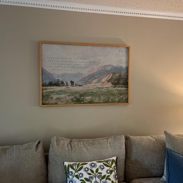Bible Verse Wall Art | Christian Wall Art | Extra Large Vintage Wall ...