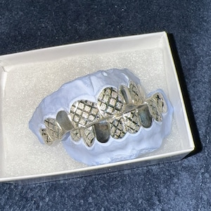 Silver Grillz 925 Sterling Silver Teeth Drip Silver Grill - Etsy