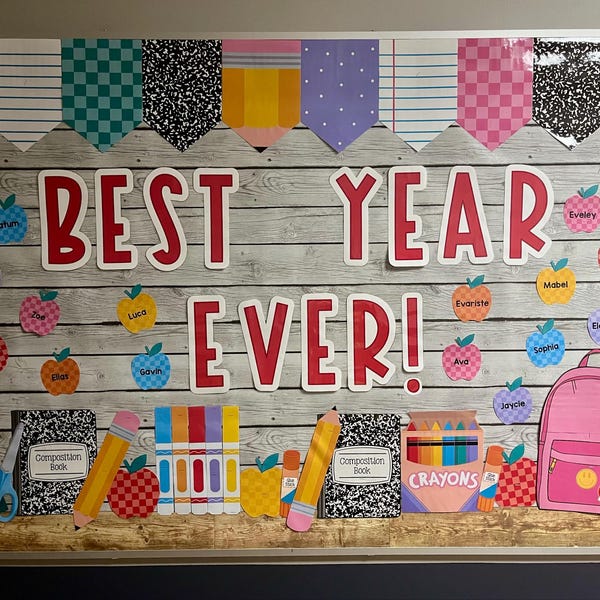 Welcome Back to School Bulletin Board Kit: Bright Classroom Decor (PDF ...