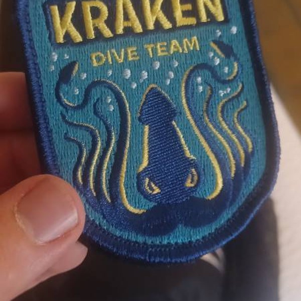 Kraken Dive Team Embroidered Patch | Kraken | Cryptozoology | - Etsy
