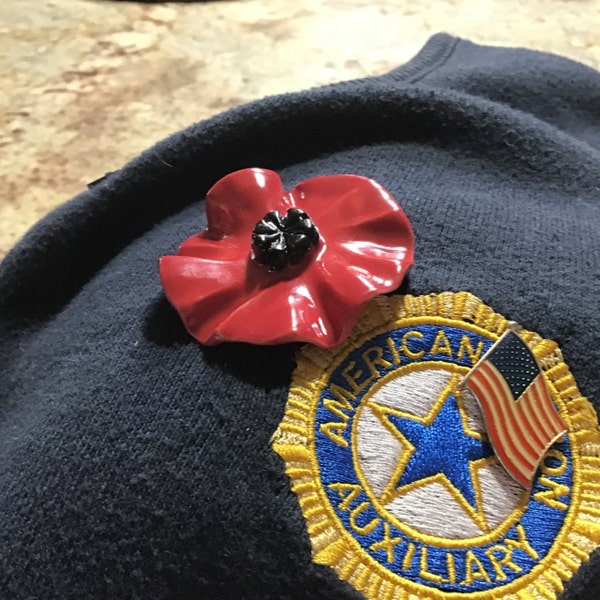 Poppy Pin, Various Sizes, Handmade Poppy Pins for Memorial Day, Pottery ...