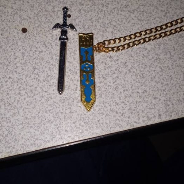 Zelda Master Sword Necklace: Breath of the Wild Removable Sword ...