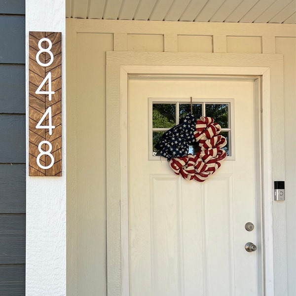 House Numbers, Address Sign, Vertical Outside Sign, Custom Address ...