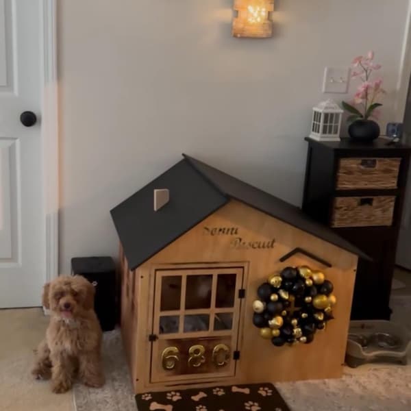Personalized Dog House, Puppy Dog House, Wooden Dog Crate, Dog Kennels ...