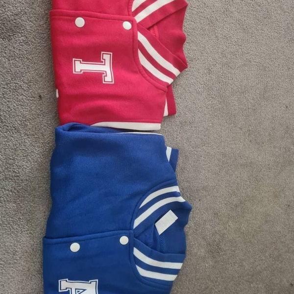 Personalised Initials Kids Varsity Jacket Childrens Custom Name ...