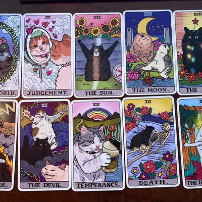 The Original Cat Meme Tarot Deck 22 Major Arcana Cat Meme Tarot, Funny ...