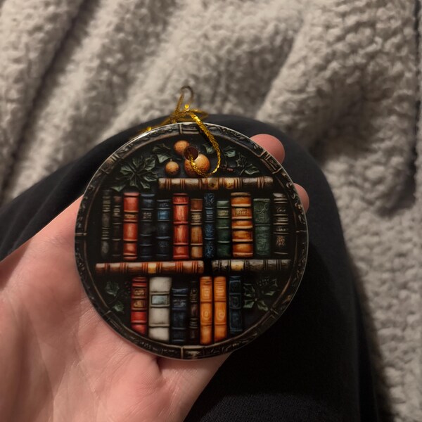 Book Lover Christmas Ornament, Retro Book Ornament, Book Lover Gifted, Book Club Gift, Reader ...