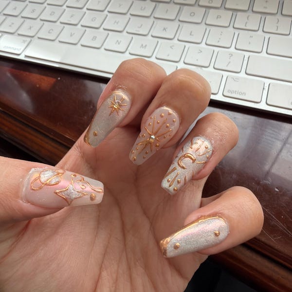 Reusable Greek Mythology Press on Nails Gel Manicure | Fake Nails ...
