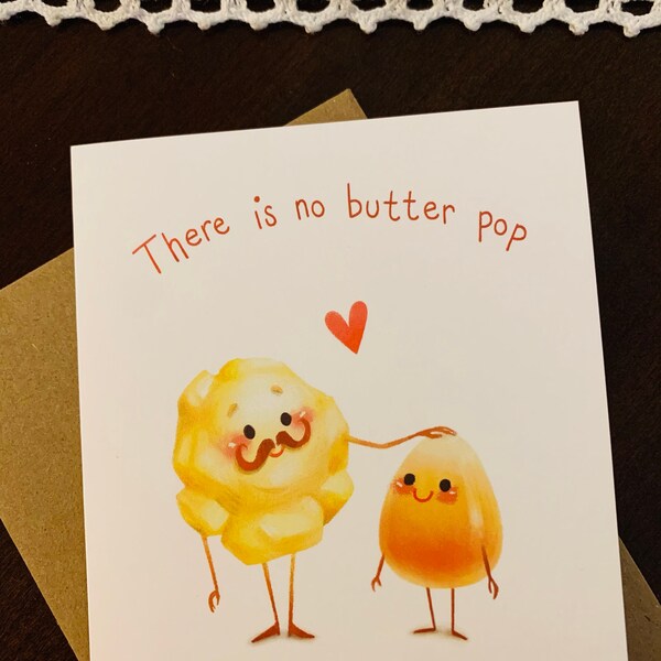 Funny Fathers Day Card, Popcorn Pun, Thanks Dad - Etsy