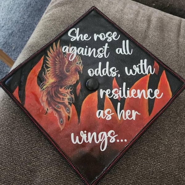 Custom Graduation Cap, Vinyl Lettering Decal – Personalized Quote ...