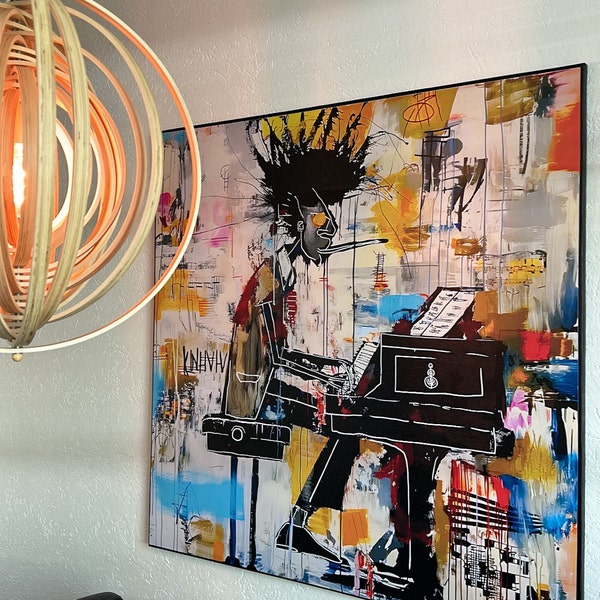 Jazz Musician Contemporary Graffiti Print Art Canvas Modern Decor Print ...