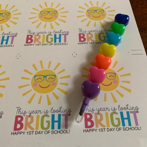 Back to School Gift Tags, This Year is Looking Bright, Welcome Back ...