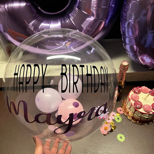 Customized Vinyl Decal for Balloons, Personalized Balloon Decals ...