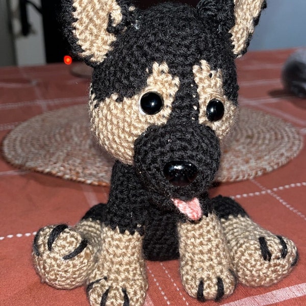 Crochet Pattern Dog German Shepherd, Amigurumi Crochet Dog Pattern ...