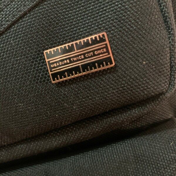 Measure Twice Cut Once Enamel Pin - Etsy