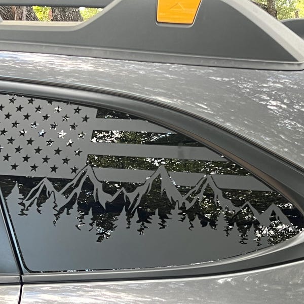 Fits 2015-2020 Chevy Tahoe Rear Side Windows Punisher Distressed ...