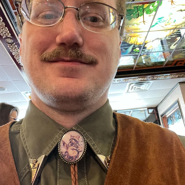 Engraved Tree Bolo Tie Pine Forest Moon Gifts for Him Bola Leather ...