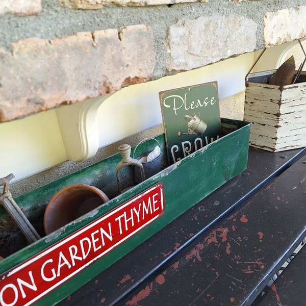PLEASE GROW SIGN, Garden Signs, Vintage Style Garden Sign, Please Grow ...