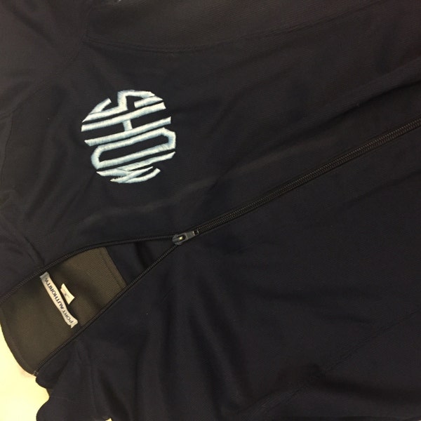 Personalized Ladies Full Zip Jacket, Custom Embroidered Vertical ...