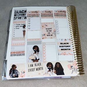 BLACK HISTORY Month Printable Weekly Planner Kit, Black Girl Magic ...