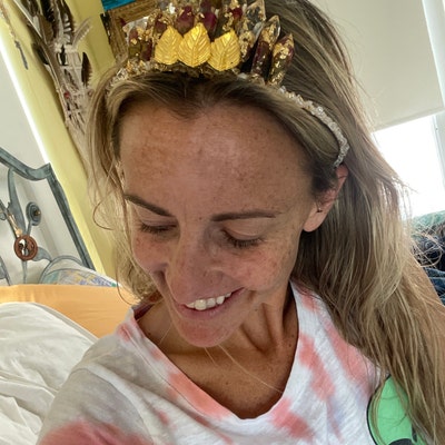 Aphrodite Headpiece Rose and Gold Crown Valentine Gift Bridal Tiara ...