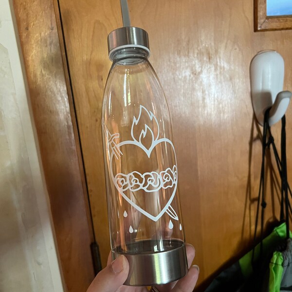 Glass Holy Water Bottle, Large Glass Holy Water Bottle, Catholic Holy ...