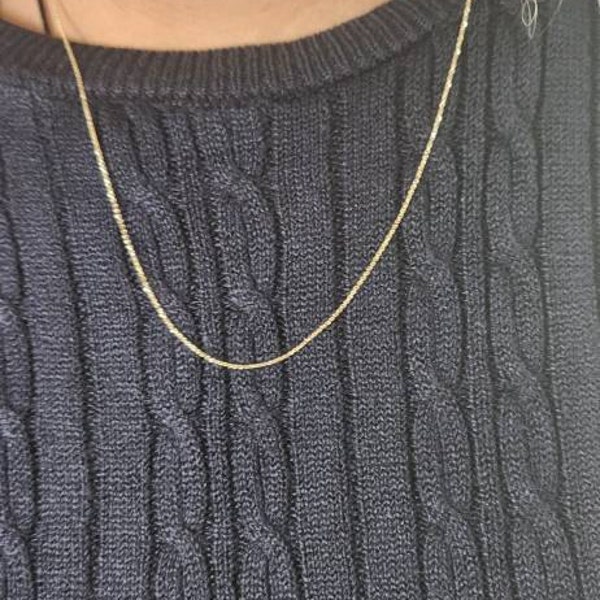 Genuine 14K Gold Rope Chain, 14K Real Gold Rope Chain, Ladies Gold ...