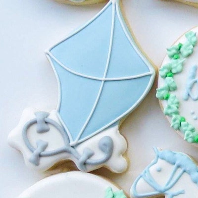 Whimsical Kite Cookie Cutter & Fondant Cutter guideline Sketch to Print ...