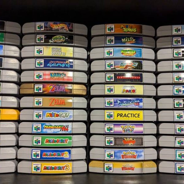 Japanese N64 Cartridge Top End Labels - All 198 Japanese Labels + 24 ...
