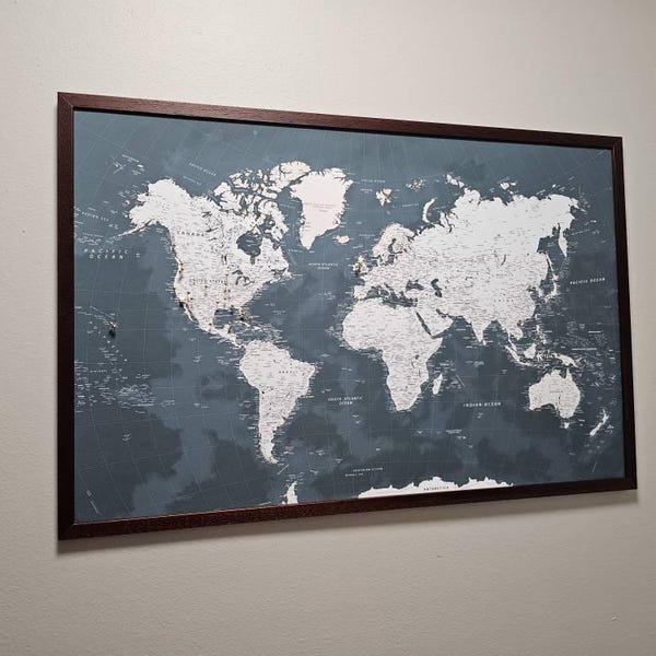 Custom Push Pin Map – Personalized Travel Gift for Couples - Etsy