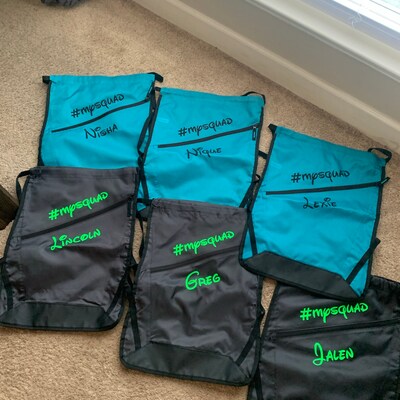 Custom Cinch Sack, Team Bag, Personalized Bag, Cinch Bag, Personalized ...