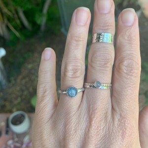 Simple Stacking Set Mixed Metals Ring Set Textured Rings - Etsy