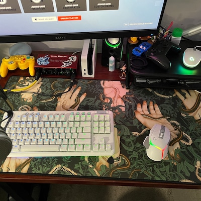 Cabin Nights Desk Mat Giant Mouse Pad Original Artwork Stitched Edge ...