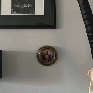 Curiosity Cabinet Hanging Chain Sign Vintage Cabinet Small Framed Print ...