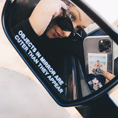 2x 2 Different Sizes and Designs Available Objects in Mirror Are Cuter ...