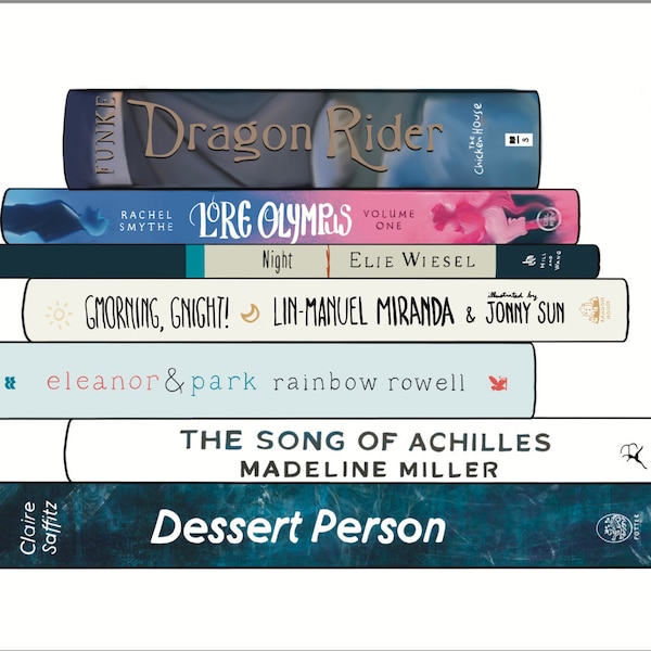 Custom Book Spine Art Booktok Book Poster DIGITAL DOWNLOAD Book Stack ...