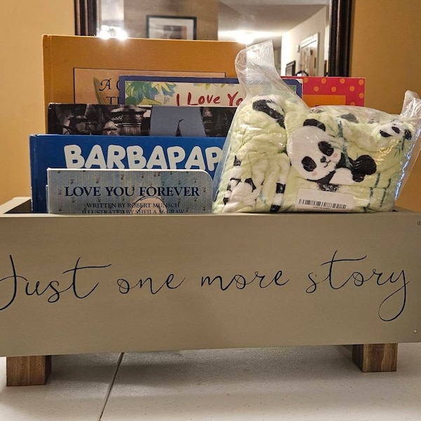 Just One More Story, Child Bookcase, Baby Book Box, Book Storage ...
