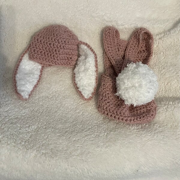 READY Baby Hat Bunny Rabbit Ears Photo Prop Baby Bunny Oufit Easter ...