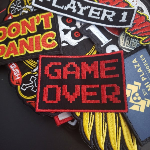 Game Over Patch – Made in USA – 3" X 2" Video Game Patches – Gamer ...