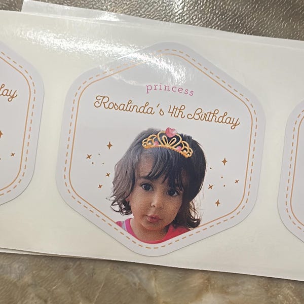 Custom Face Sticker｜personalized Birthday Sticker｜custom Kid Birthday ...