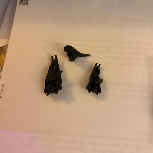 Miniature Bat, 1:12 Scale Miniature Size for Horror Diorama, Dollhouse ...