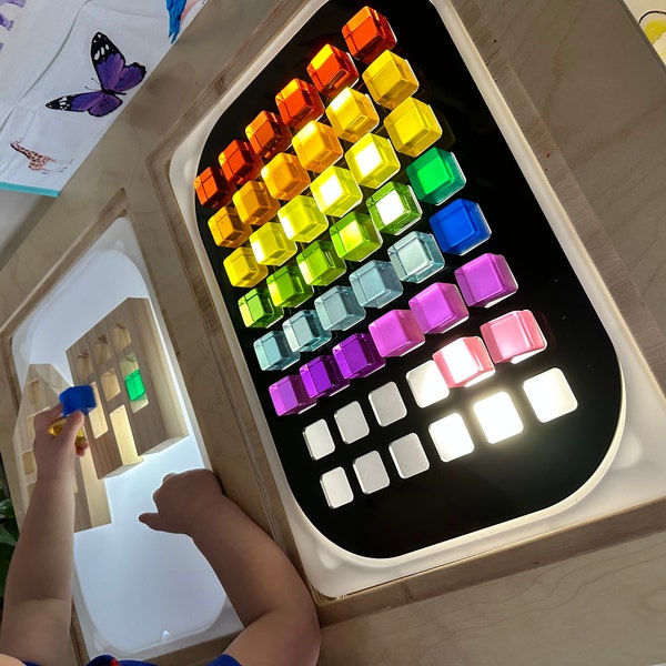 FLISAT Table Acrylic Cube Insert: IKEA Sensory Bin, Montessori Learning ...