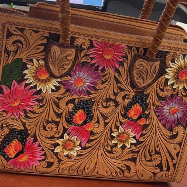 Western Leather Jewelry Case, Hair on Hide Jewelry Holder, Jewelry Box ...