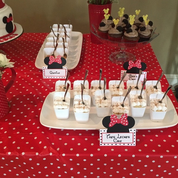 Minnie Mouse Food Signs-set of 8 - Etsy